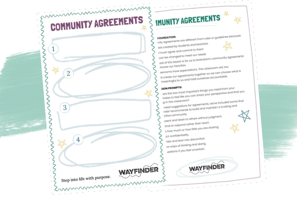 Wayfinder | Community Agreement Poster to Co-Create Classroom Norms